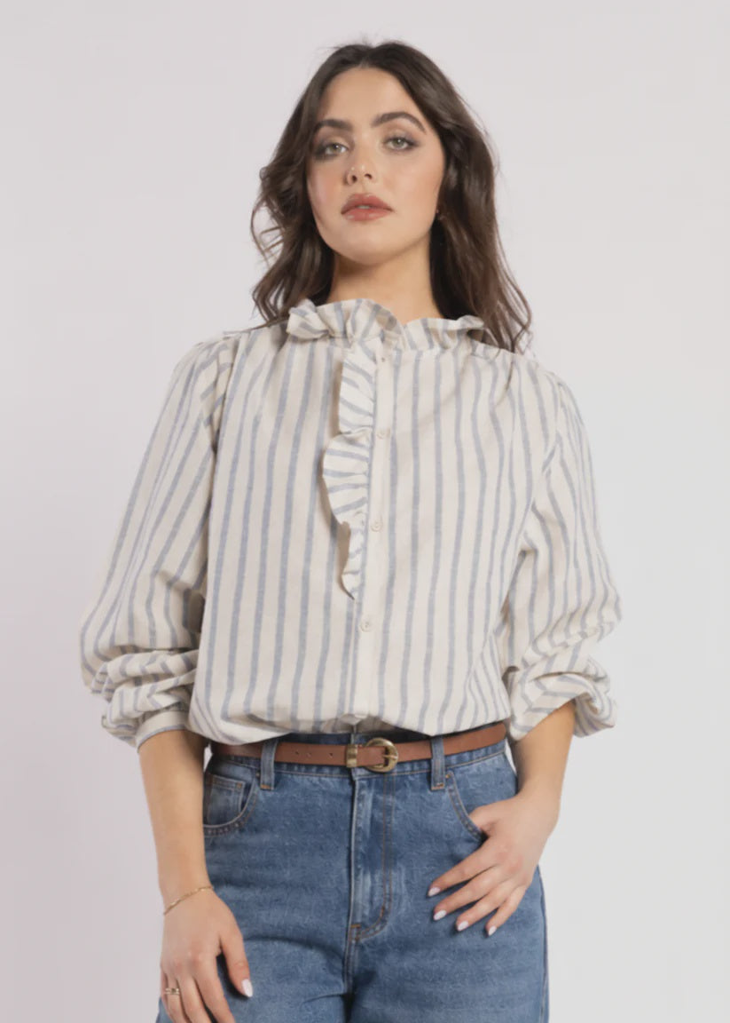 Drama The Label Cest La Vie Blouse Metallic Stripe